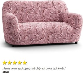 Bielastické potahy BRILLANTE bordó rohová sedačka (š. 350 - 530 cm)