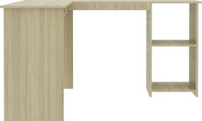 vidaXL Rohový psací stůl 120 x 140 x 75 cm dřevotříska [800750] Barva: dub sonoma