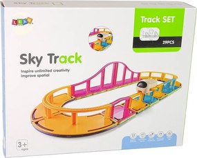 LEAN Toys Magnetická stavebnice Nebeská dráha 29 dílků