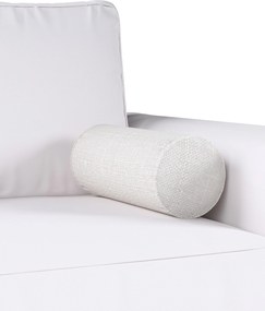 Jednoduchý válečkový polštář barva bílá látka poloprůhledná, pletený vzor