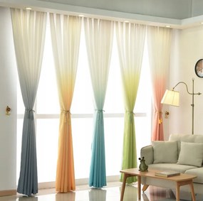 Deveri Hotový ombre závěs na kroužcích 150x250cm různé barvy Barva: Hnědá