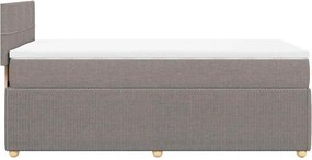 Box spring postel s matrací taupe 90x200 cm textil 3287343