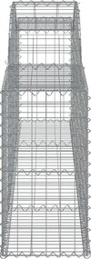 Klenutý gabionový koš 300x30x60/80 cm pozinkované železo 153503