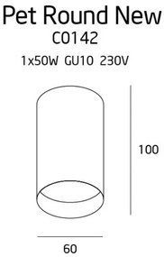 MAXlight PET ROUND C0142 moderní stropní svítidlo