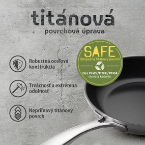 Pánev s titanovým povrchem Ø 28 cm V: 5,5 cm – Sirius Terra Multi-layer Lunasol - 601334