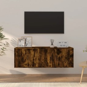 2dílný set TV skříněk kouřový dub kompozitní dřevo 3188411