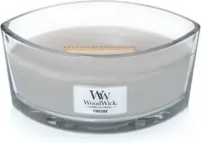 WoodWick Fireside Elipsa 453.6g - svíčka loď / doba hoření: až 40 h
