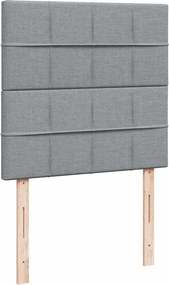 Box spring postel s matrací světle šedá 90x190 cm textil 3292643