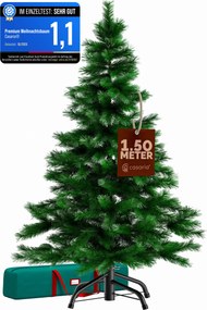 Umělý Vánoční stromek 150cm PVC realistické vzhled s kovový stojan
