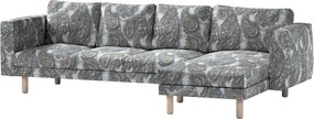 Potah na pohovku IKEA Norsborg 4-místná se šezlongem barva vícebarevná látka pletený vzor, vzorované