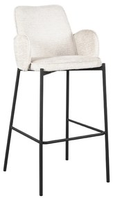 Barová židle Joni - krémová - výška sedadla 78 cm