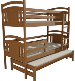 Patrová postel s výsuvnou přistýlkou PPV 006 90 x 190 cm - DUB