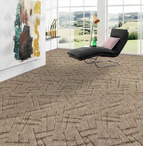 Breno Metrážový koberec NICOSIA 44 (Ultratex), šíře 500 cm, Hnědá