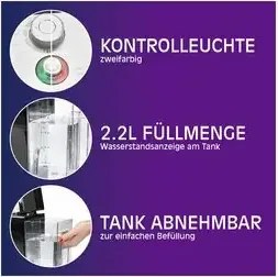 ProfiCook HWS 1168 černý-nerez / Dávkovač horké vody / 2600W / 2.2L