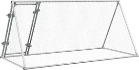 Klec pro kuřata stříbrná 200 x 105 x 91 cm pozinkovaná ocel 172557