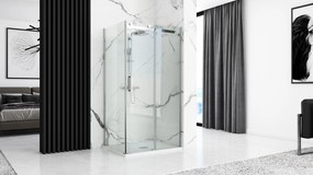 Rea Black Rock, konglomerátová sprchová vanička 120x90x3, 5 cm, bílá, REA-K5582