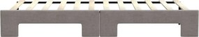 Válenda s přistýlkou taupe 80 x 200 cm textil 3197424