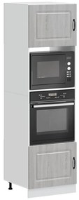 Pečící skříňky 2 ks "Kalmar" šedé, dřevo sonoma 3315037