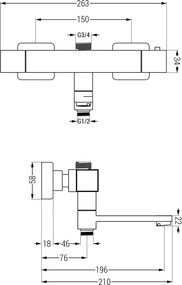 Mexen Sven sprchový set s dešťovou sprchou a sprchovou baterií Zero, černá, 77910262-70