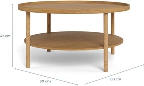ACTONA Kulatý konferenční stolek BANBURY hnědý Ø80x42 cm