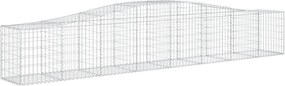Klenuté gabionové koše 7 ks 400x50x60/80 cm pozinkované železo 3145935