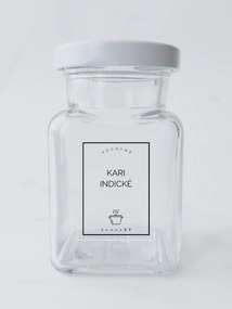 Samolepka na kořenky KARI INDICKÉ průhledná 3 × 4 cm základní písmo