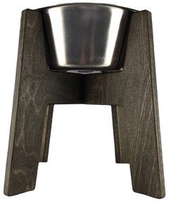 Wook | miska pro psy se dřevěným stojanem vel.XL 2800ml barva: stříbrný dub, výška: 300mm