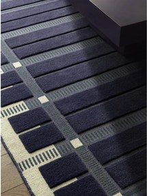Tmavě modrý/béžový ručně tkaný vlněný koberec 160x230 cm – Asiatic Carpets
