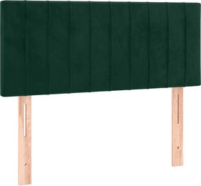 Box spring postel s matrací tmavě zelená 90x190 cm samet 3141398