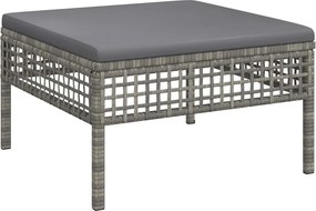 6dílná zahradní sedací souprava s poduškami šedá polyratan 3187548
