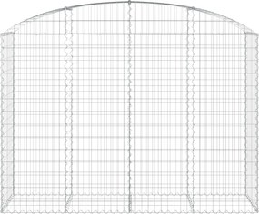 Klenutý gabionový koš 200 x 50 x 140/160 cm pozinkované železo 153477