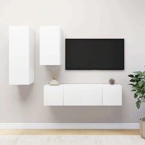 vidaXL 4dílný set TV skříněk kompozitní dřevo [3078731] Barva: Betonová šedá