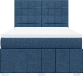 Box spring postel s matrací modrá 160x200 cm textil 3294025