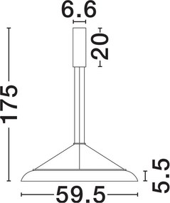 Matně bílé hliníkové LED závěsné svítidlo se stínidlem z akrylového skla ø 60 cm Mantle – Nova Luce