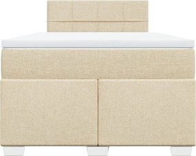 Box spring postel s matrací krémová 120x200 cm textil 3285860