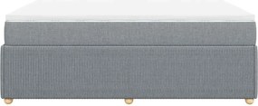 Box spring postel s matrací světle šedá 160 x 200 cm textil 3285581