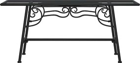 Lavice kolem stromu 110 cm černá ocel 318827