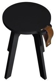 Černý Odkládací stolek z borovicového dřeva Country –  40 × 40 × 45 cm KARUP DESIGN