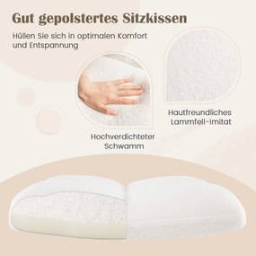 Costway Kancelářská židle bez područek Psací židle se širokým sedákem 160 kg