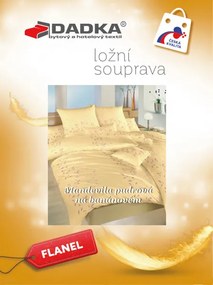 Dadka Povlečení flanel Mandevila pudrová na banánovém  140x200, 70x90 cm
