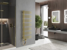Mexen Neptun, elektrické topné těleso 1400 x 500 mm, 600 W, zlatá lesklá, W101-1400-500-2600-50