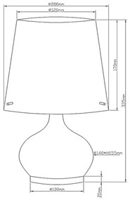 Fabas Luce 2533-34-102 - Stolní lampa ADE 1xG9/25W/230V + 1xE14/60W