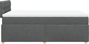 Box spring postel s matrací tmavě šedá 120x200 cm textil 3288955