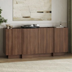 Komoda v dekoru ořechu s dírou na kabely v tmavě přírodní barvě 180x80x45 cm Dorma – Kalune Design