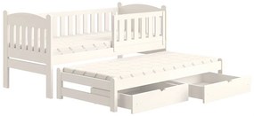 postel dětské přízemní výsuvná Alvins - Barva Bílá