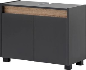 Schildmeyer Skříňka pod umyvadlo »Cosmo«, moderní otevírání dveří bez úchytek. (antracitová, Breite 80 cm)