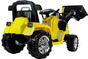 LEAN CARS Elektrický traktor s bagrem na baterie ZP1005 pro děti žlutý