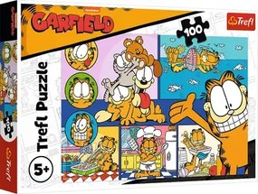TREFL Puzzle Lenivý Garfield / 100 dílků / 41 x 27,5 cm / od 5 let