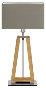 Stolní lampa HerzBlut Bi Bob, olejovaný dub/taupe