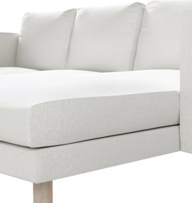 Potah na pohovku IKEA Norsborg 3-místná se šezlongem barva krémová látka pletený vzor